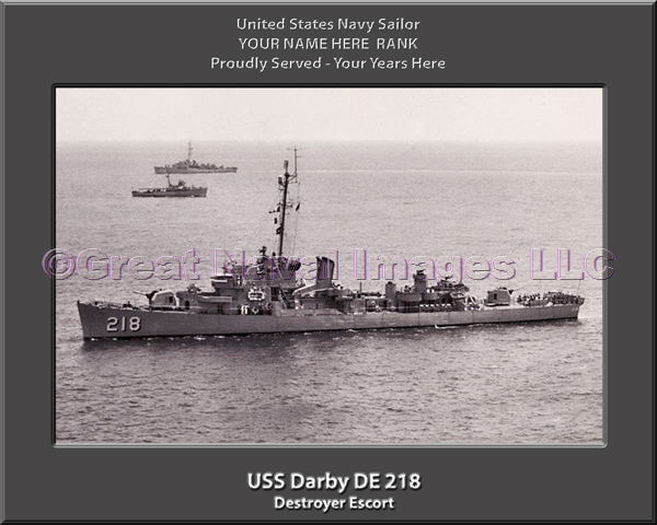 USS Darby DE 218 : Personalized Navy Ship Photo ⋆ Great Naval Images LLC