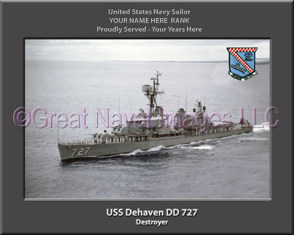 USS Dehaven DD 727 : Personalized Navy Ship Photo ⋆ Great Naval Images LLC