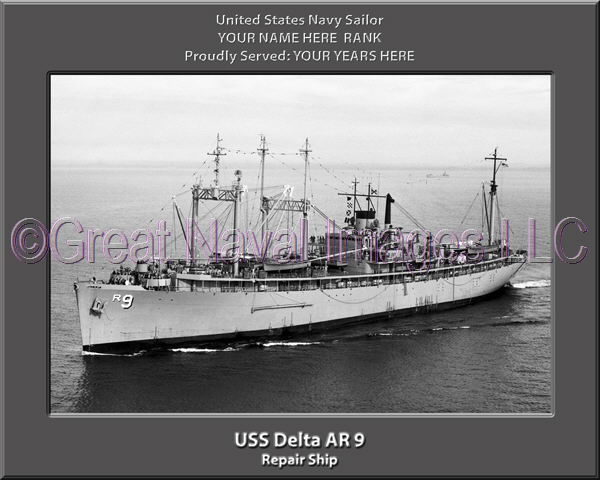 USS Delta AR 9 : Personalized Navy Ship Photo 2 ⋆ Great Naval Images LLC