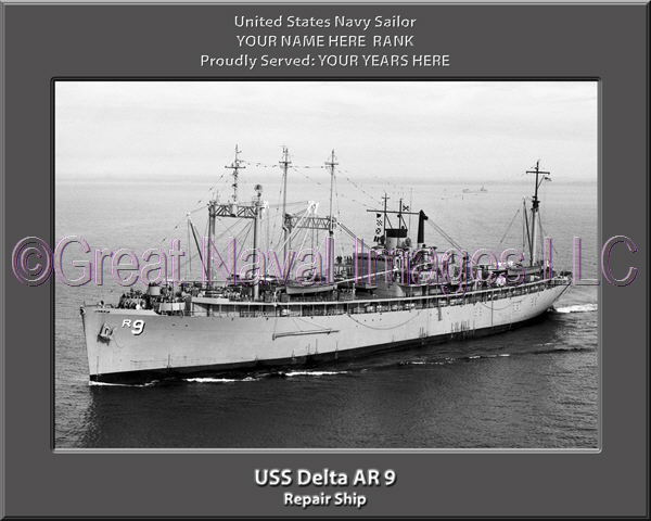 USS Delta AR 9 : Personalized Navy Ship Photo 2 ⋆ Great Naval Images LLC.