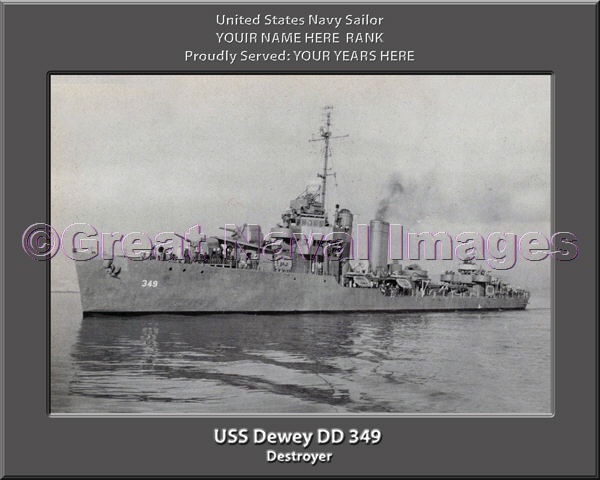 USS Dewey DD 349 : Personalized Navy Ship Photo ⋆ Personalized US Navy ...