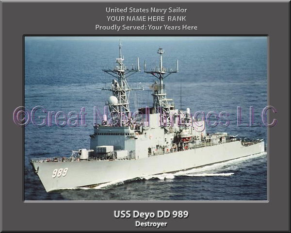 USS Deyo DD 989 : Personalized Navy Ship Photo ⋆ Personalized US Navy ...