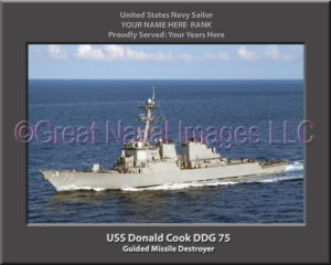 USS Donald Cook DDG 75 : Personalized Navy Ship Photo ⋆ Great Naval ...