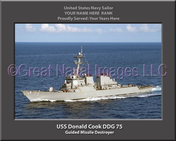 USS Donald Cook DDG 75 : Personalized Navy Ship Photo ⋆ Great Naval ...