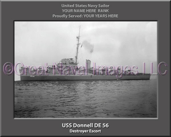 USS Donnell DE 56 : Personalized Navy Ship Photo ⋆ Great Naval Images LLC