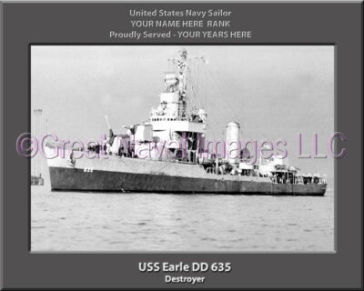 USS Earle DD 635 : Personalized Navy Ship Photo ⋆ Great Naval Images LLC.