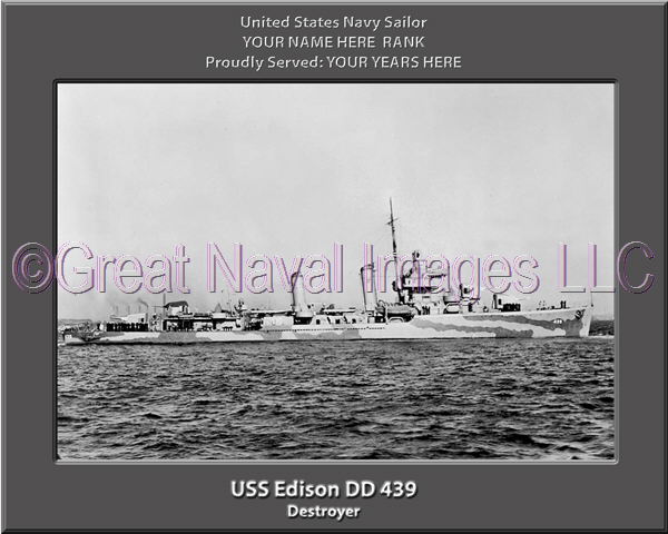 USS Edison DD 439 : Personalized Navy Ship Photo ⋆ Personalized US Navy ...