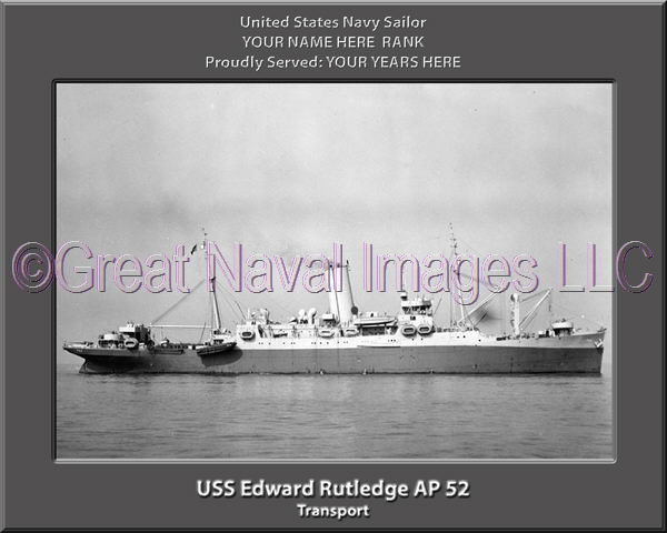 USS Edward Rutledge AP 52 : Personalized Navy Ship Photo ⋆ Great Naval ...