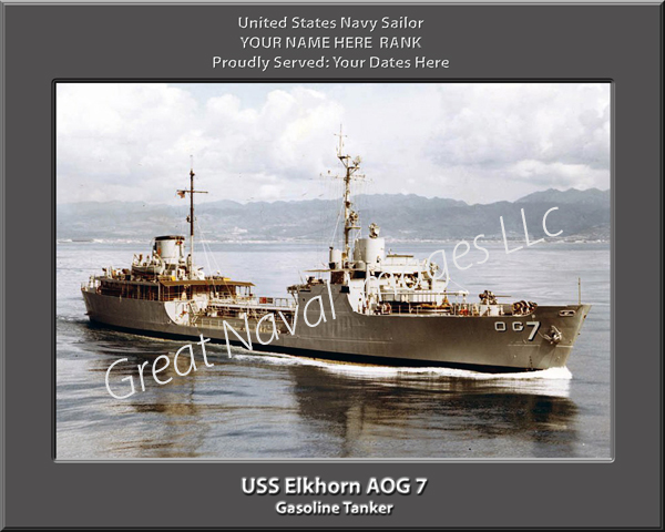 USS Elkhorn AOG 7 : Personalized Navy Ship Photo 2 ⋆ Great Naval Images LLC