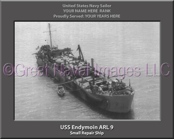 USS Endymion ARL 9 : Personalized Navy Ship Photo ⋆ Great Naval Images LLC