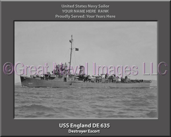 USS England DE 635 : Personalized Navy Ship Photo 2 ⋆ Great Naval ...