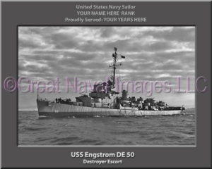 USS Engstrom DE 50 : Personalized Navy Ship Photo ⋆ Great Naval Images LLC