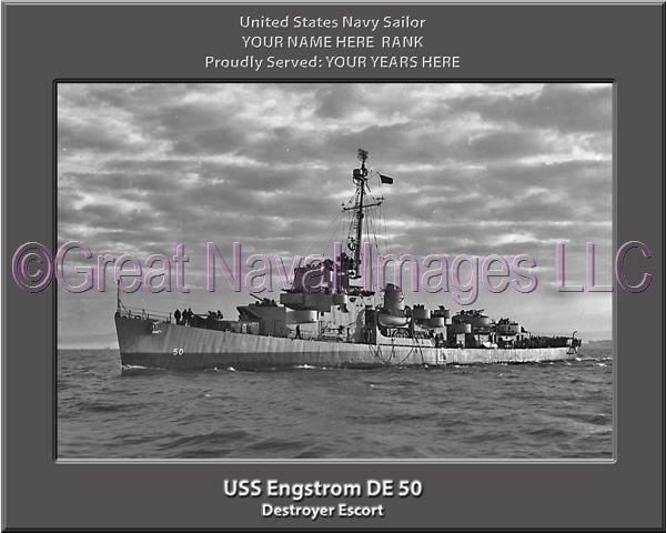 USS Engstrom DE 50 : Personalized Navy Ship Photo ⋆ Great Naval Images LLC.