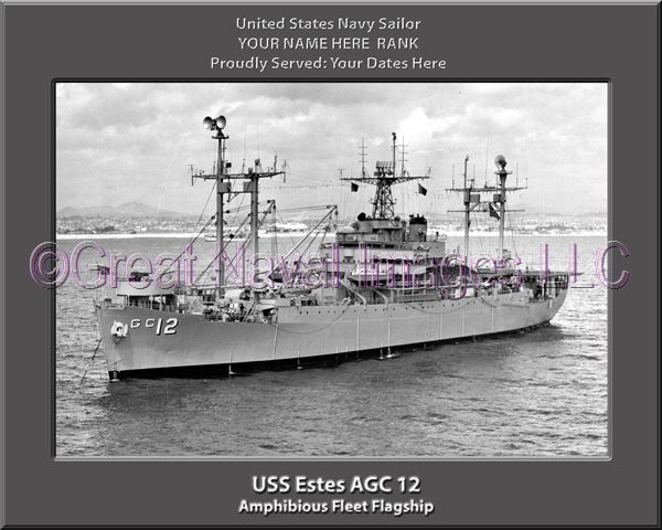 USS Estes AGC 12 : Personalized Navy Ship Photo ⋆ Great Naval Images LLC
