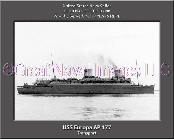 USS Europa AP 177 : Personalized Navy Ship Photo ⋆ Great Naval Images LLC