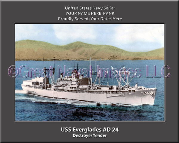 USS Everglades AD 24 : Personalized Navy Ship Photo ⋆ Great Naval ...