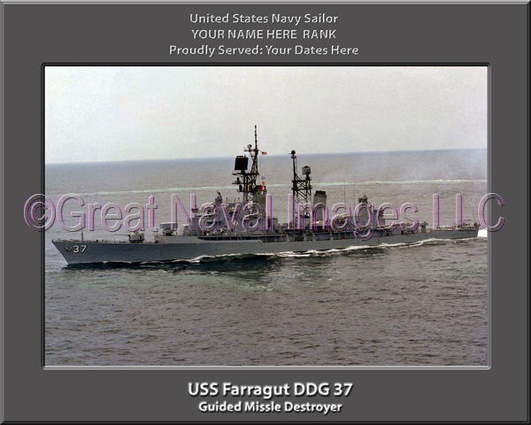 USS Farragut DDG 37 : Personalized Photo ⋆ Great Naval Images LLC