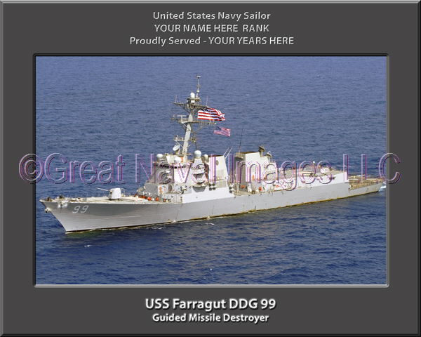 USS Farragut DDG 99 : Personalized Navy Ship Photo ⋆ Great Naval Images LLC
