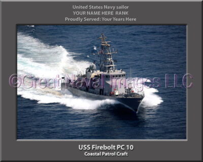 USS Firebolt PC 10 : Personalized Navy Ship Photo ⋆ Great Naval Images LLC
