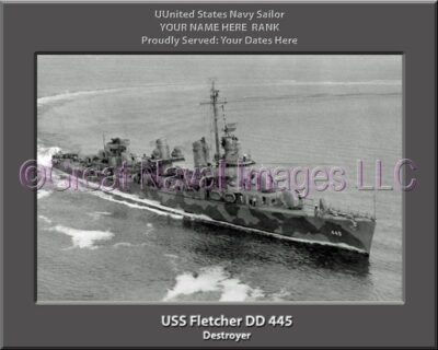 USS Fletcher DD 445 : Personalized Navy Ship Photo ⋆ Great Naval Images ...