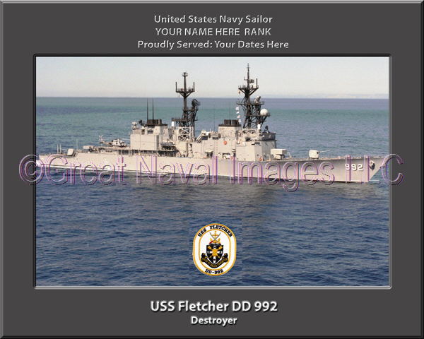 USS Fletcher DD 992 : Personalized Navy Ship Photo ⋆ Great Naval Images ...