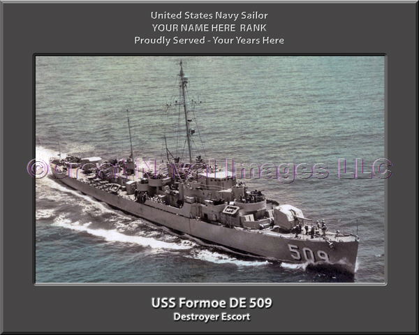 USS Formoe DE 509 : Personalized Navy Ship Photo ⋆ Great Naval Images LLC