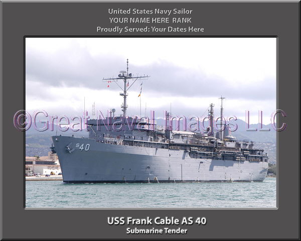 USS Frank Cable AS 40 : Personalized Navy Ship Photo ⋆ Great Naval ...