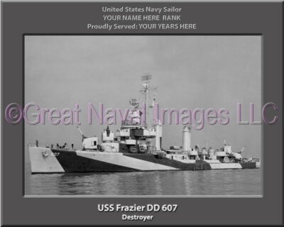 USS Frazier DD 607 : Personalized Navy Ship Photo 2 ⋆ Great Naval ...
