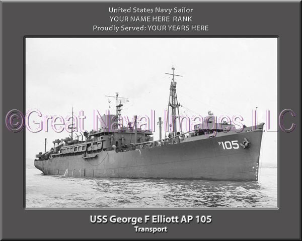 USS George F Elliott AP 105 : Personalized Navy Ship Photo 2 ⋆ Great ...