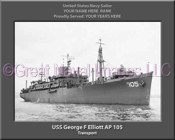 USS George F Elliott AP 105 : Personalized Navy Ship Photo 2 ⋆ Great ...