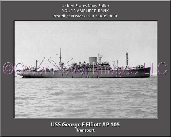 USS George F Elliott AP 105 : Personalized Navy Ship Photo ⋆ Great ...