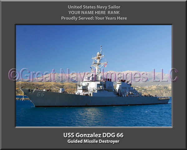 USS Gonzalez DDG 66 : Personalized Navy Ship Photo ⋆ US Navy Veteran ...