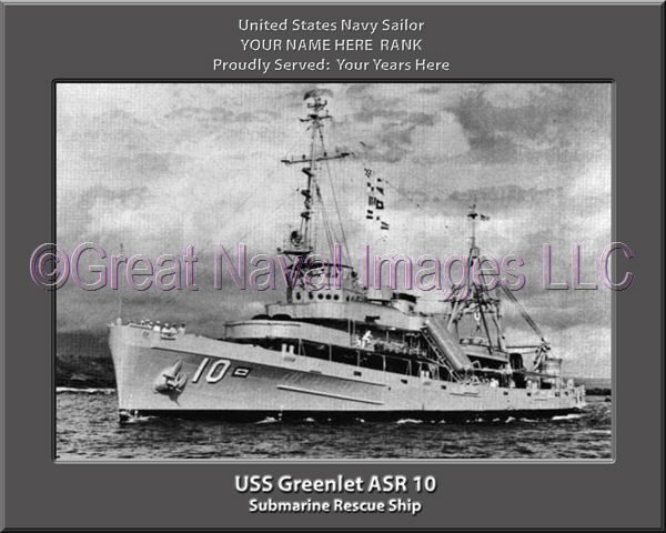 USS Greenlet ASR 10 : Personalized Navy Ship Photo ⋆ Great Naval Images LLC