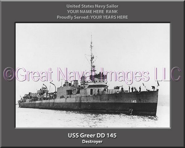 USS Greer DD 145 : Personalized Navy Ship Photo ⋆ Personalized US Navy ...