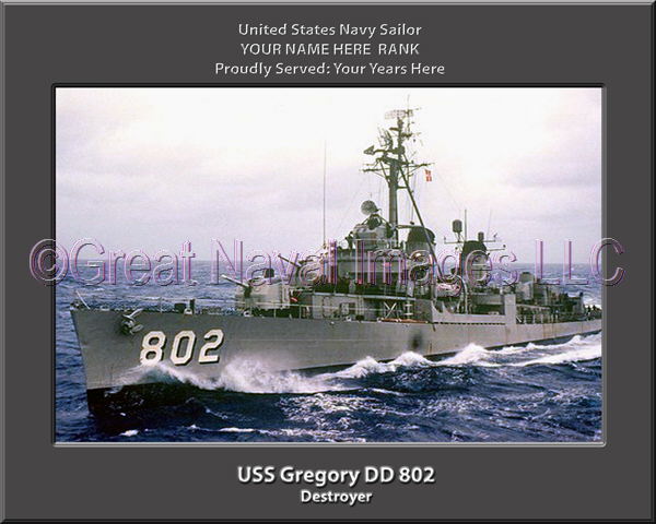 USS Gregory DD 802 : Personalized Navy Ship Photo 2 ⋆ Personalized US ...