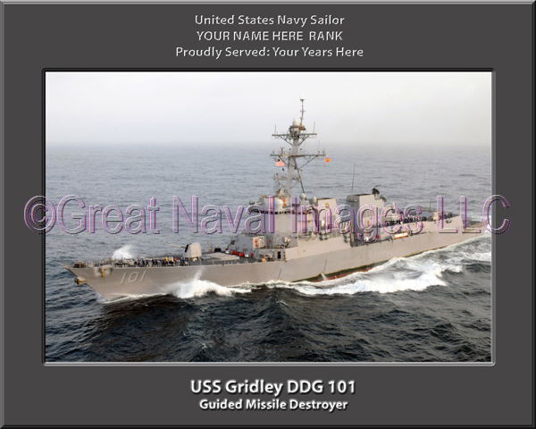 USS Gridley DDG 101 : Personalized Navy Ship Photo ⋆ Great Naval Images LLC