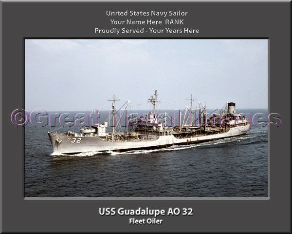 USS Guadalupe AO 32 : Personalized Navy Ship Photo ⋆ Great Naval Images LLC