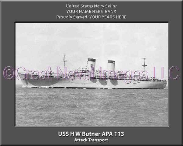 USS H W Butler AP 113 : Personalized Navy Ship Photo ⋆ US Navy Veteran ...