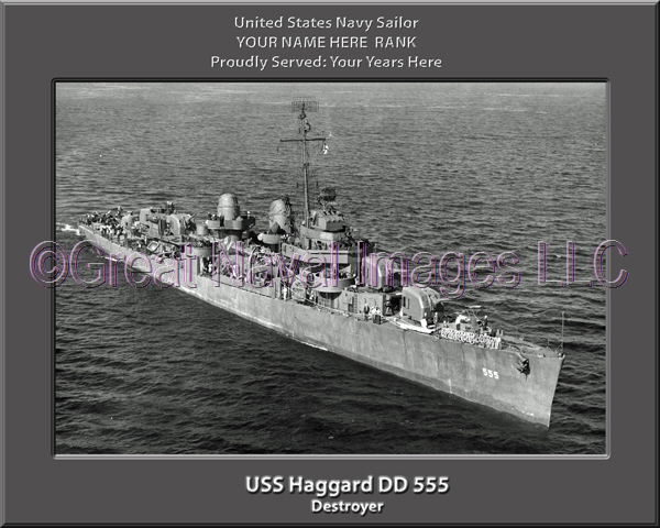 USS Haggard DD 555 : Personalized Navy Ship Photo ⋆ Personalized US ...