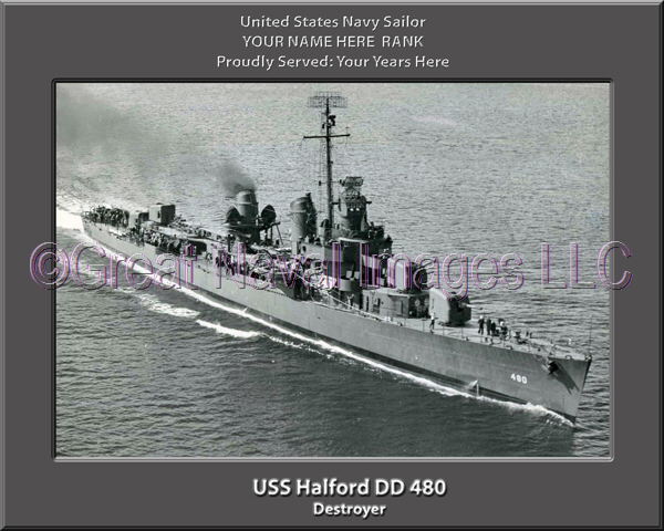 USS Halford DD 480 : Personalized Navy Ship Photo ⋆ Personalized US ...