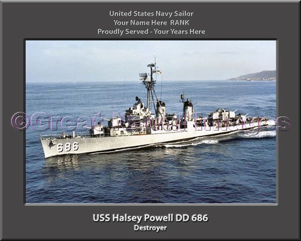 USS Halsey Powell DD 686 : Personalized Navy Ship Photo ⋆ Great Naval ...