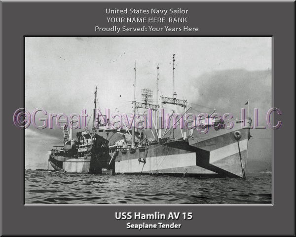 USS Hamlin AV 15 : Personalized Navy Ship Photo ⋆ Great Naval Images LLC