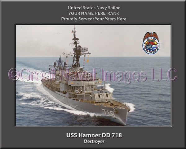USS Hamner DD 718 : Personalized Navy Ship Photo ⋆ Great Naval Images LLC