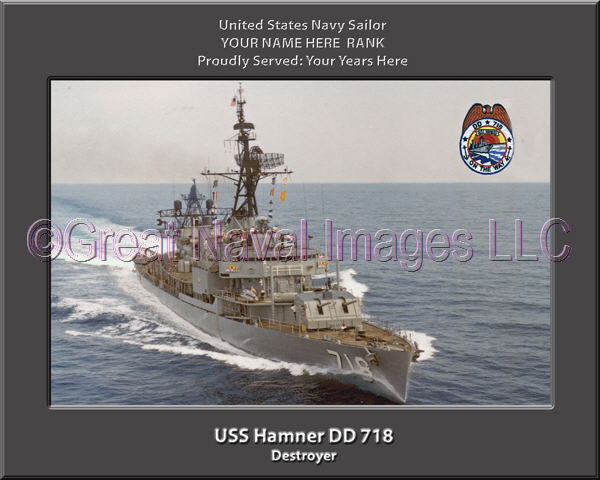 USS Hamner DD 718 : Personalized Navy Ship Photo ⋆ Great Naval Images LLC