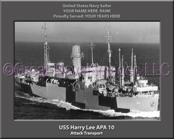 USS Harry Lee APA 10 : Personalized Navy Ship Photo ⋆ Great Naval ...