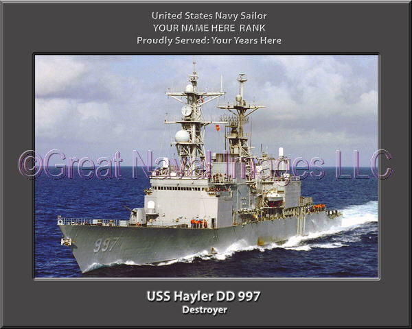 USS Hayler DD 997 : Personalized Navy Ship Photo ⋆ Great Naval Images LLC