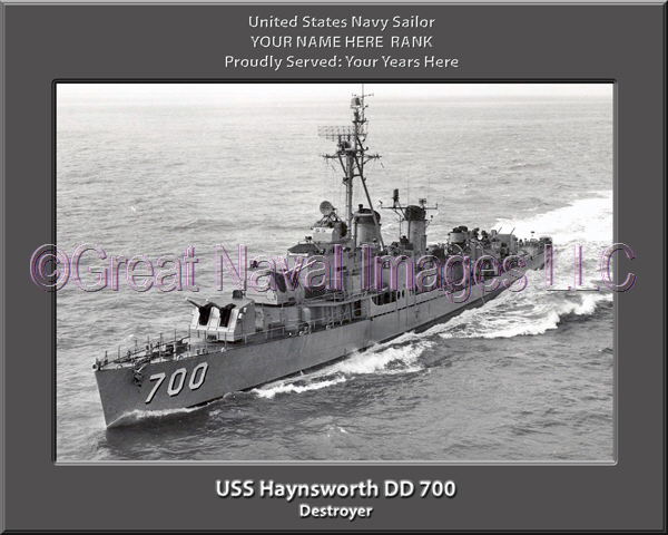 USS Haynsworth DD 700 : Personalized Navy Ship Photo ⋆ Great Naval ...