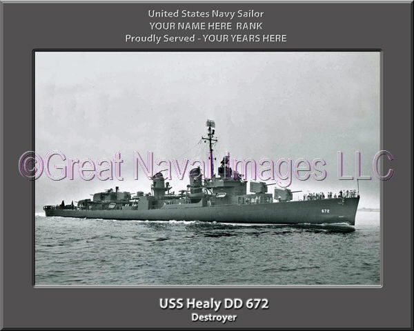 USS Healy DD 672 : Personalized Navy Ship Photo ⋆ Great Naval Images LLC