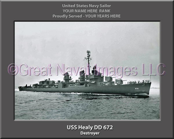 USS Healy DD 672 : Personalized Navy Ship Photo ⋆ Great Naval Images LLC