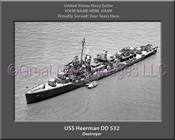USS Heerman DD 532 : Personalized Navy Ship Photo ⋆ US Navy Veteran ...